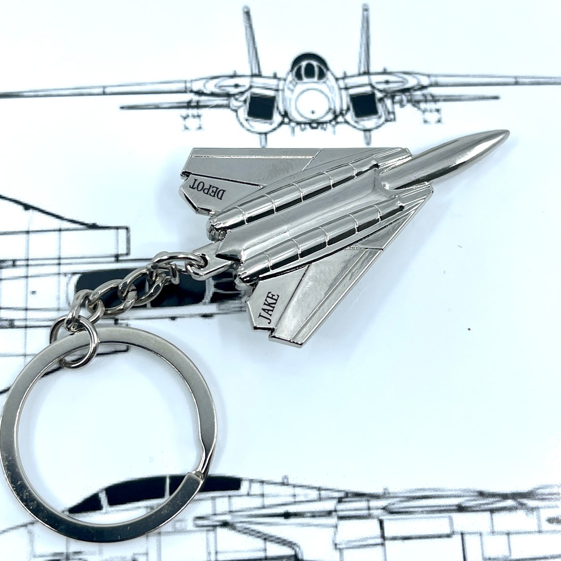 ALL METAL F14 Tomcat Keychain Top Gun Maverick Zipper Pull - Etsy