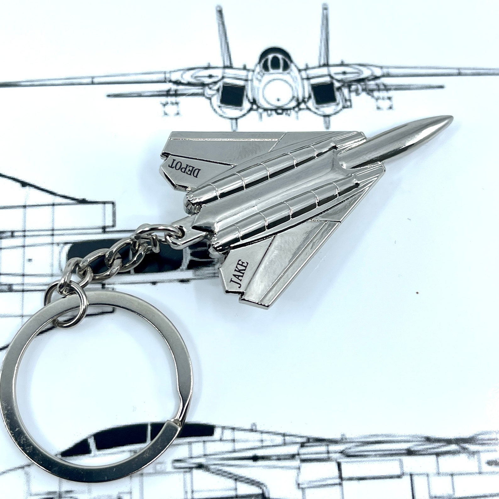 ALL METAL F14 Tomcat Keychain Top Gun Maverick Zipper Pull - Etsy