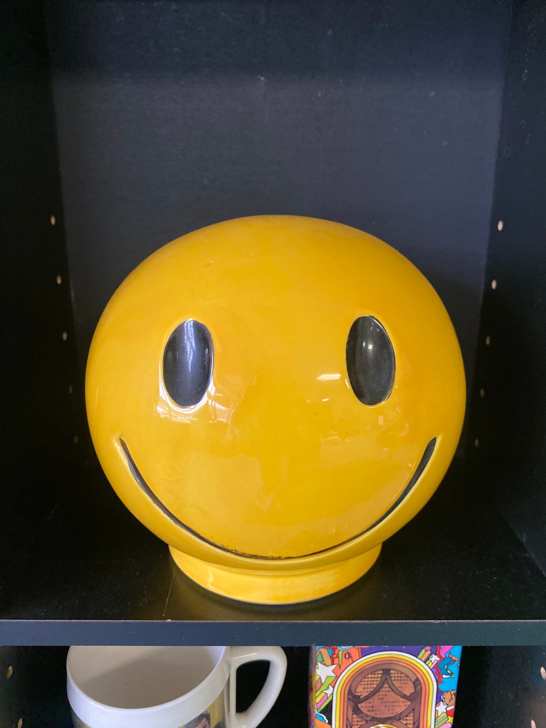Authentic Vintage 70s Smiley Face Piggy Bank - Etsy
