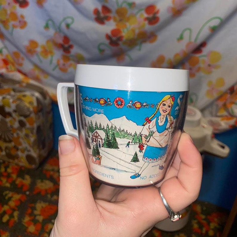 Authentic Vintage 70s Novelty swiss Miss Cups - Etsy