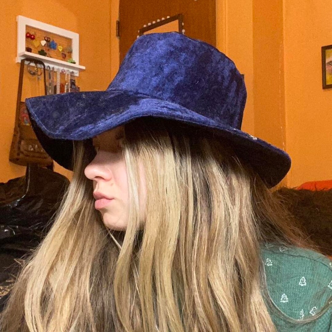 Authentic Vintage 70s Velvet Dead Stock Hat - Etsy