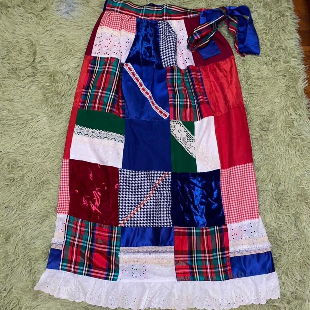 Authentic Vintage 1970s Patchwork Skirt! - Etsy