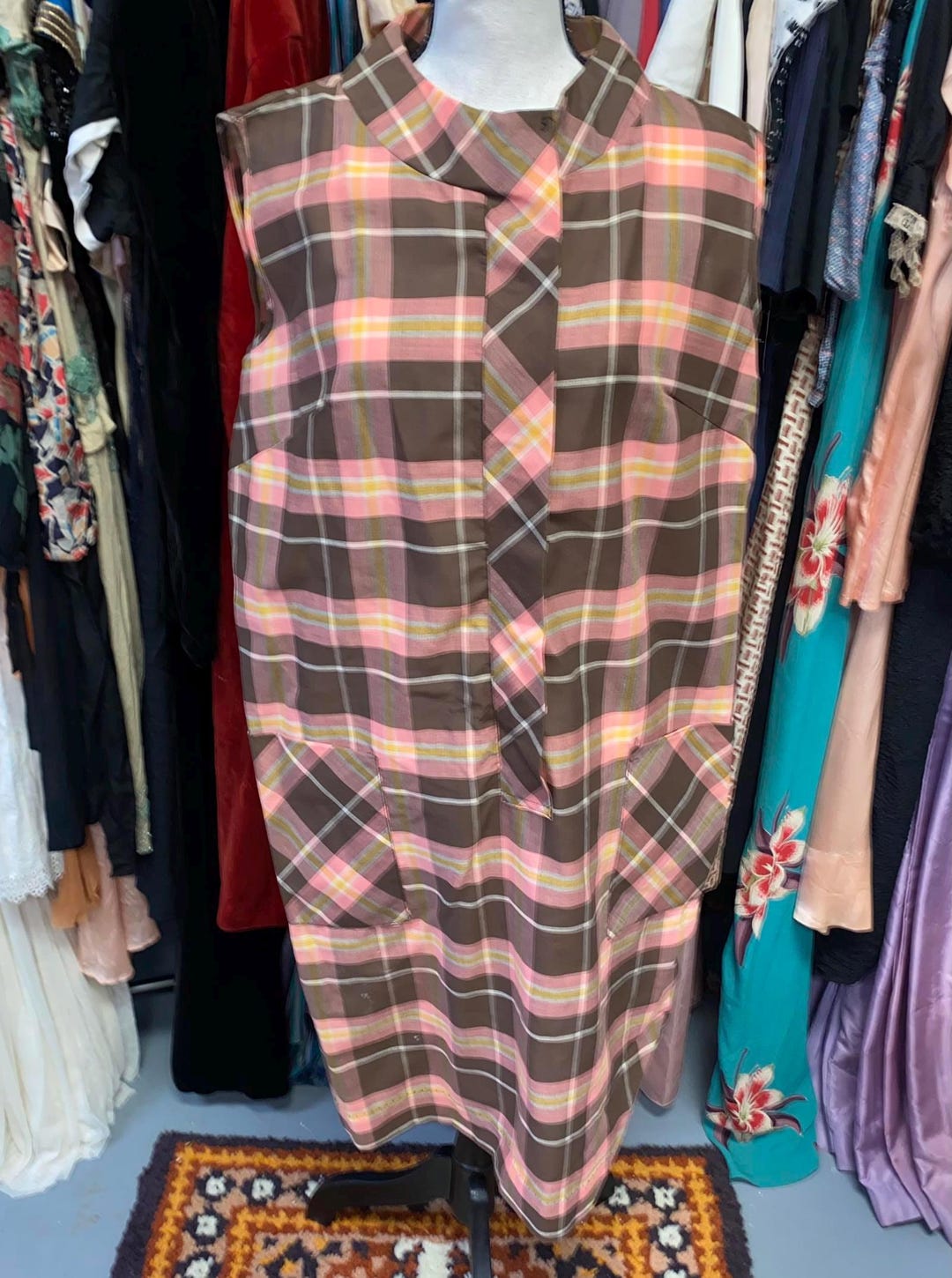 Authentic Vintage 1960s Plaid House Dress - Etsy