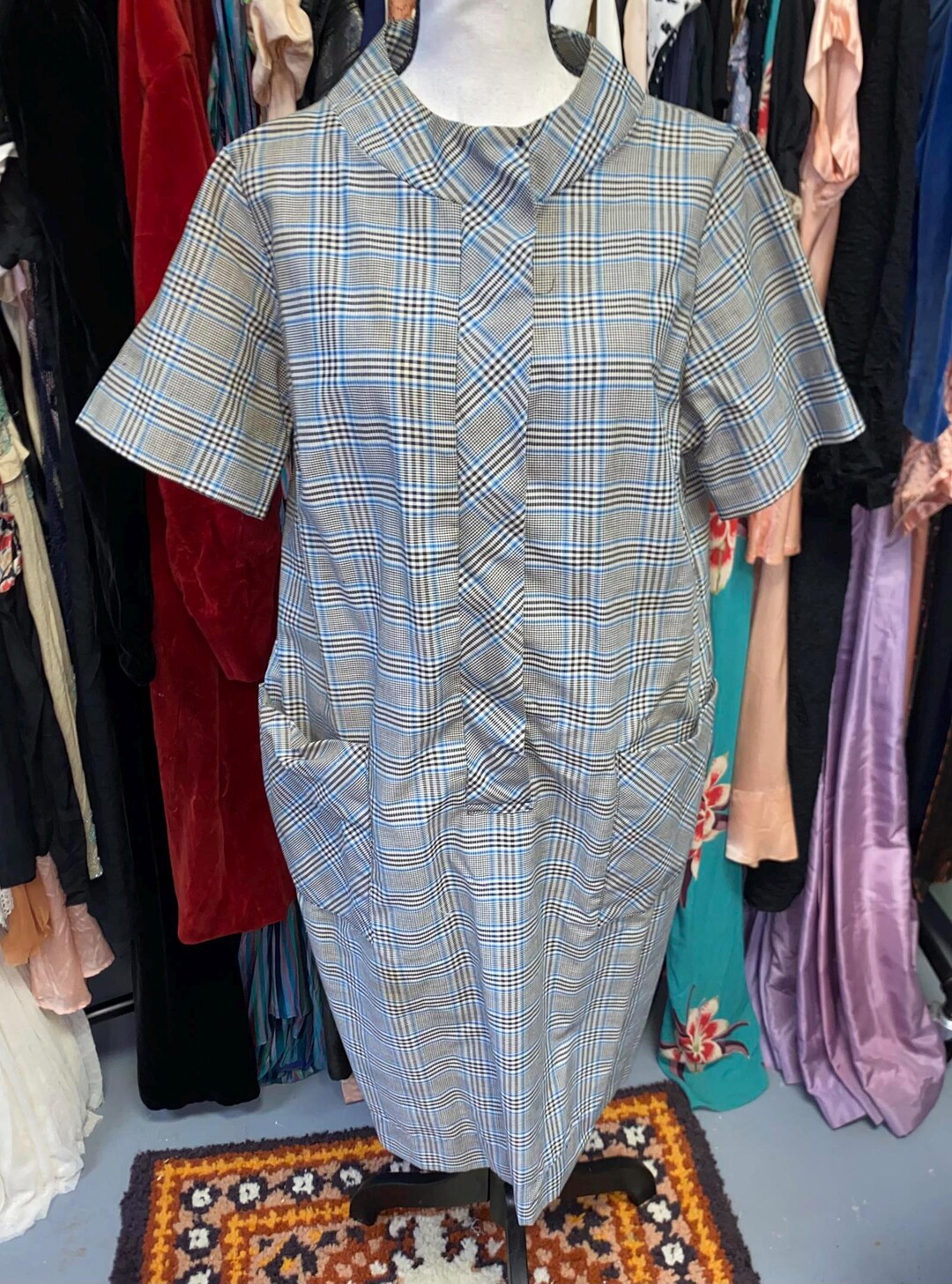 Authentic Vintage 1960s Plaid House Dress! - Etsy