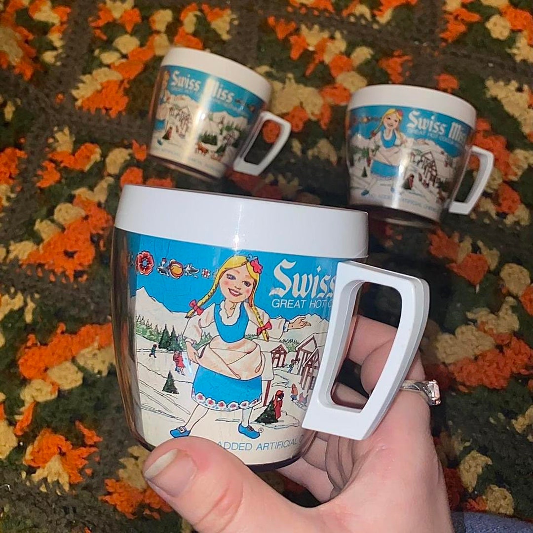 Authentic Vintage 70s Novelty swiss Miss Cups - Etsy