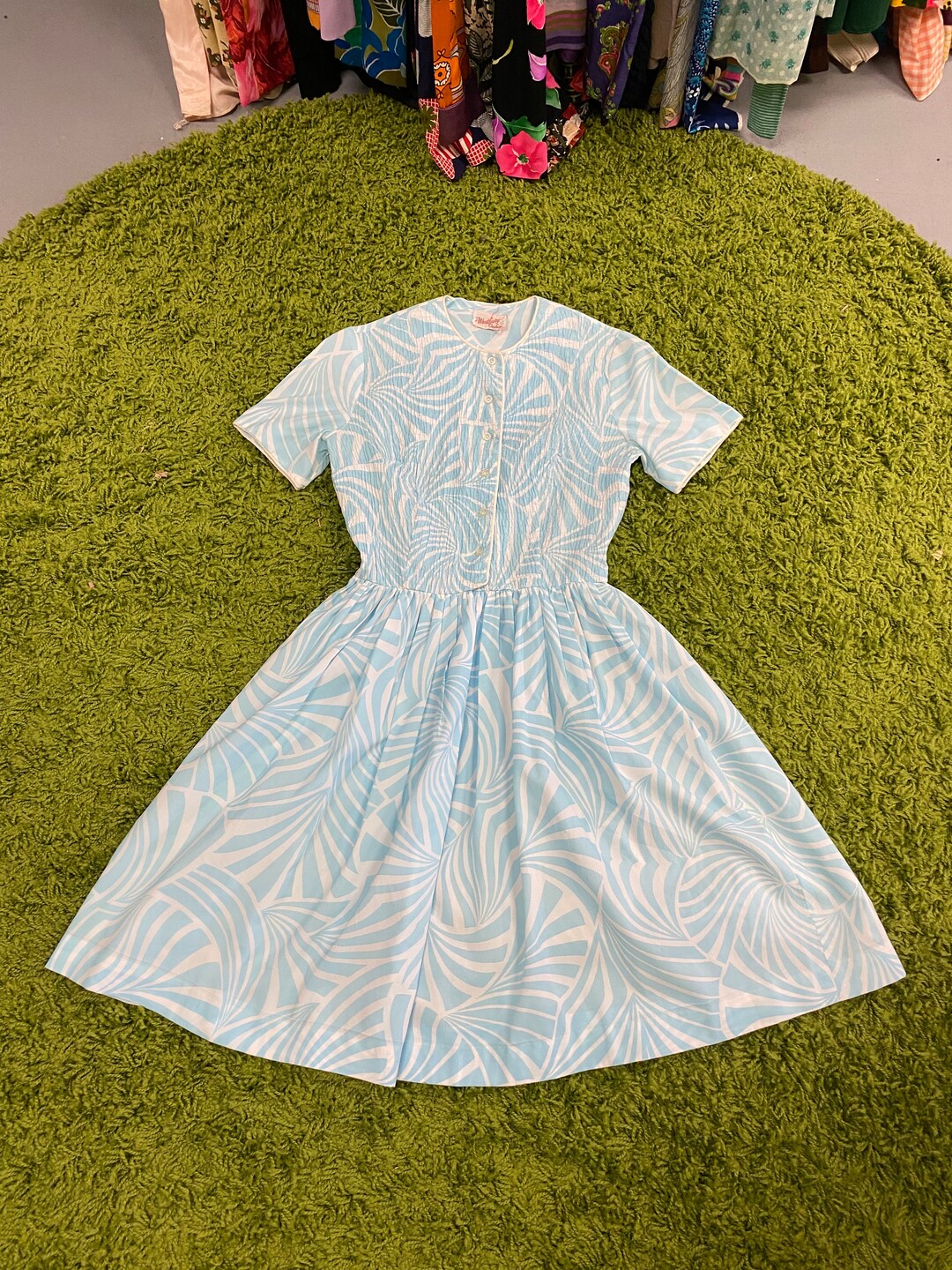 Authentic Vintage 1950s Swirly Dress! - Etsy