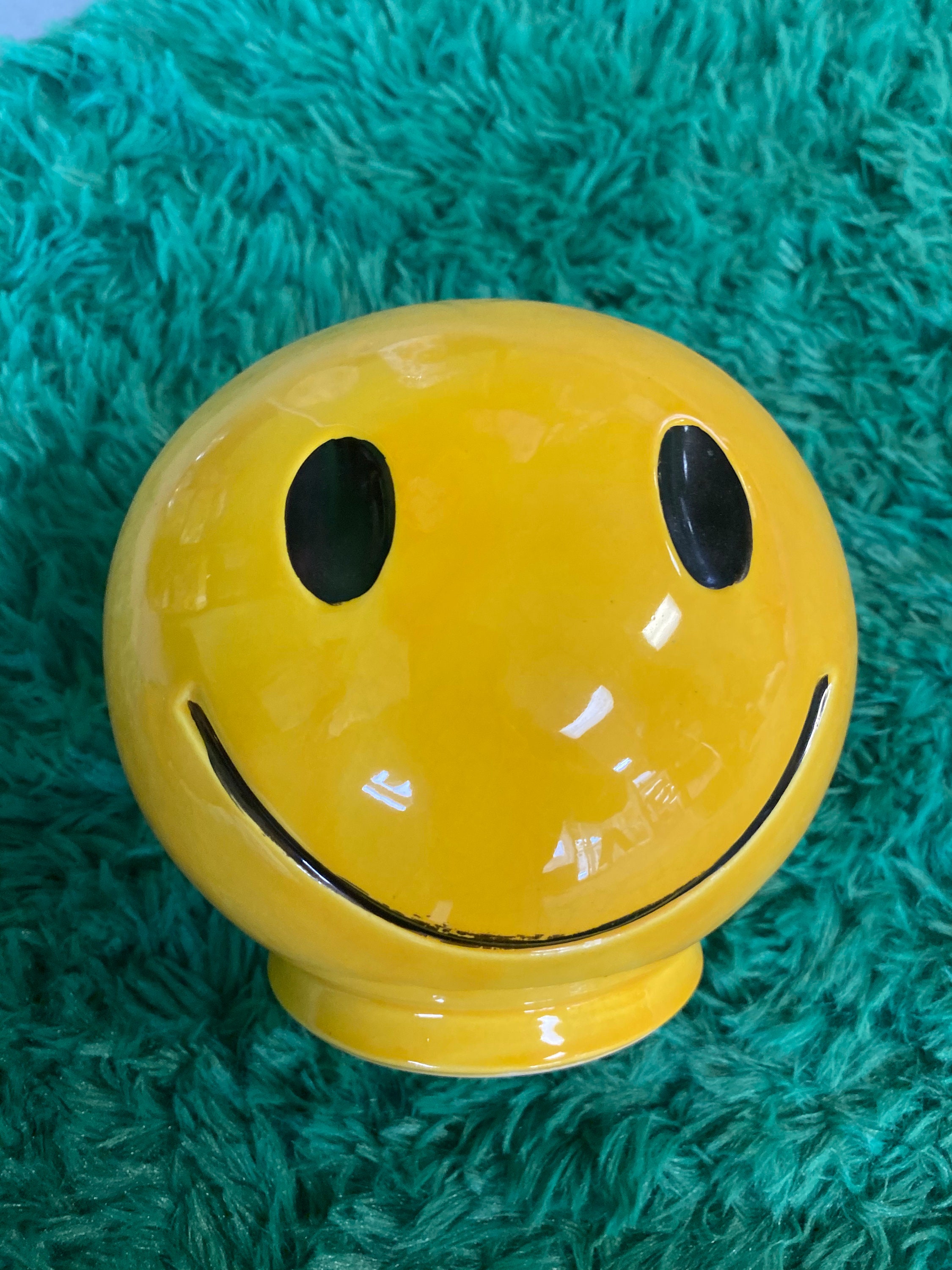 Authentic Vintage 70s Smiley Face Piggy Bank - Etsy
