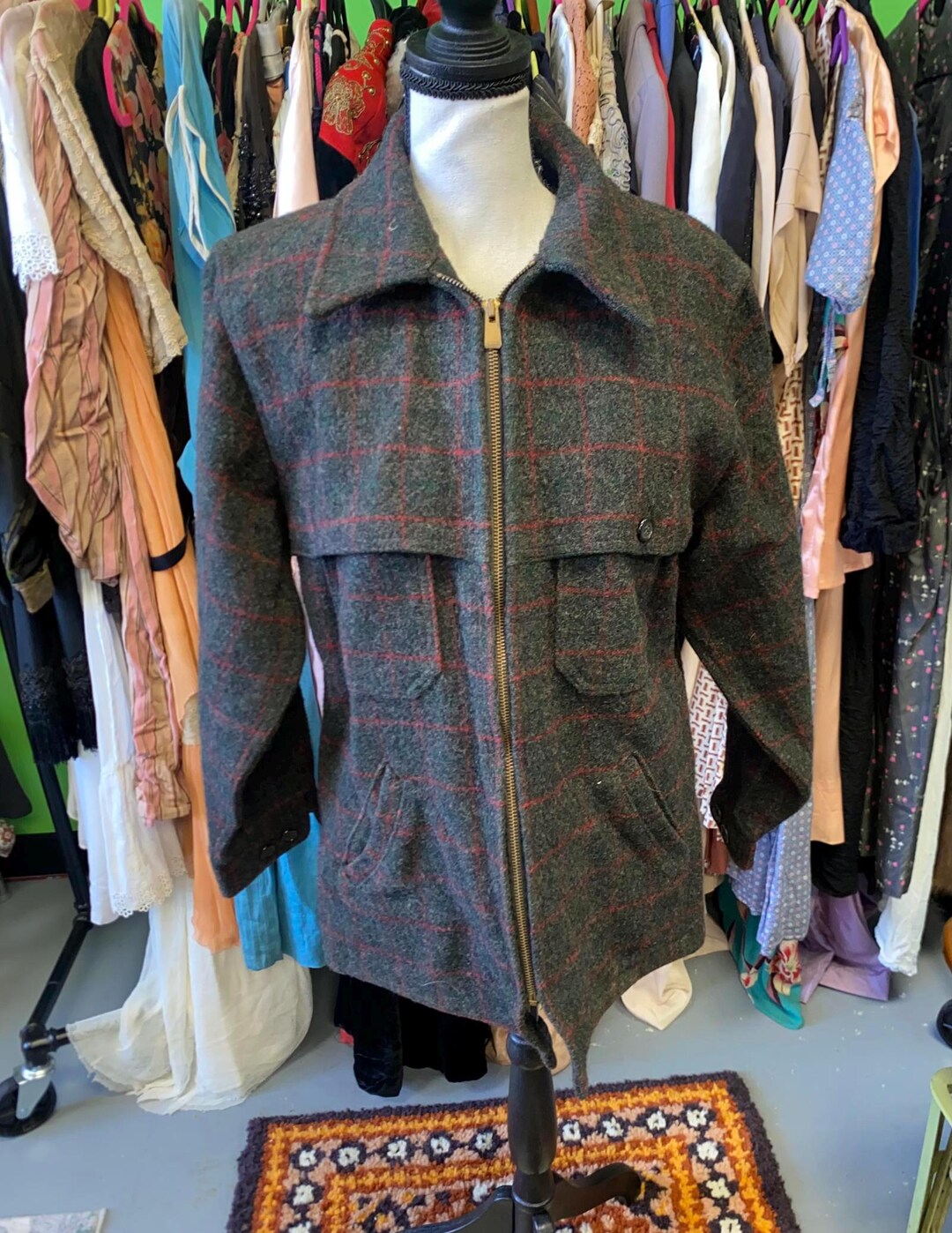 Authentic Vintage 60s Plaid Woolrich Jacket - Etsy