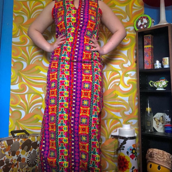 Vintage 60s psychedelic dress - Gem