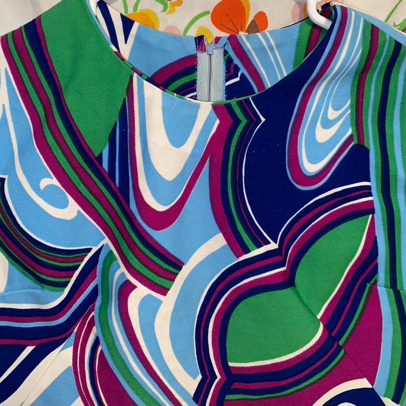 Authentic Vintage 60s Handmade Swirl Dress - Etsy