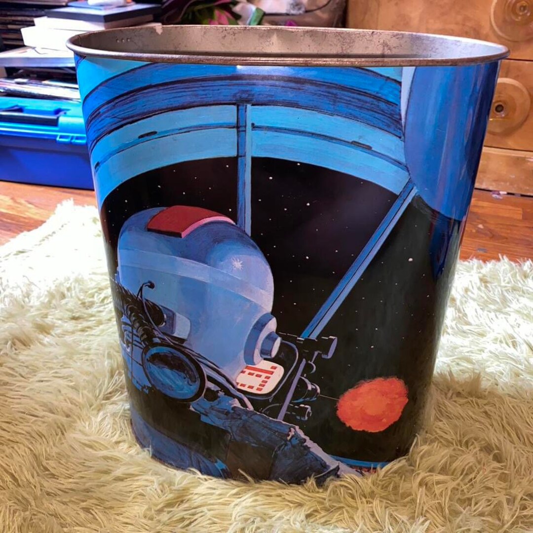 Authentic Vintage 60s Space Trashcan - Etsy