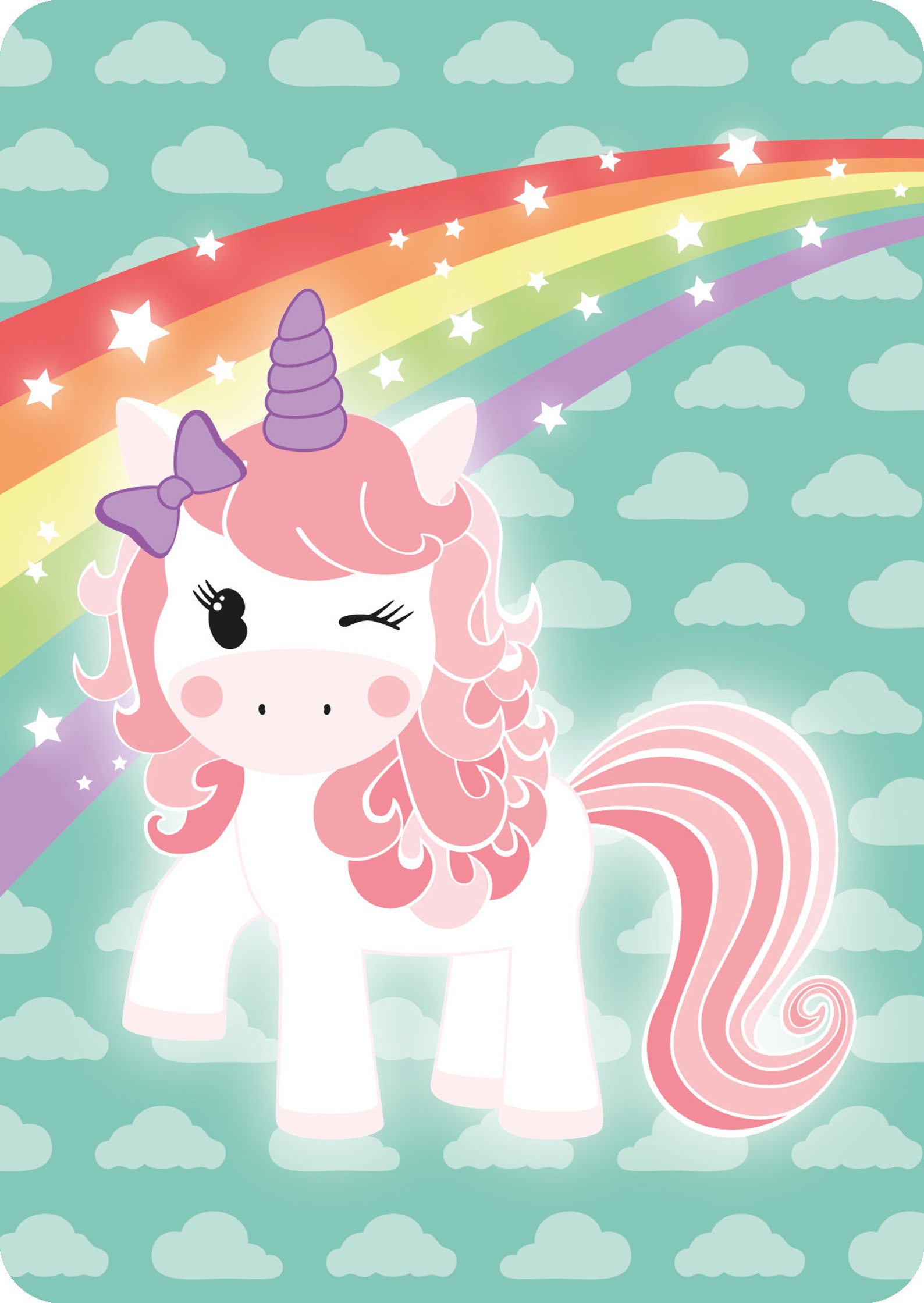 Unicornio rosa súper mágico Postal A6 - Etsy España