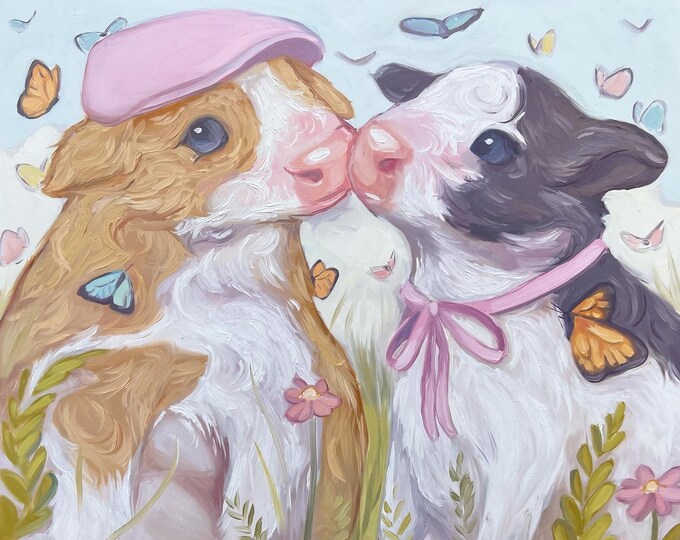 Cow Kisses- Original - Etsy