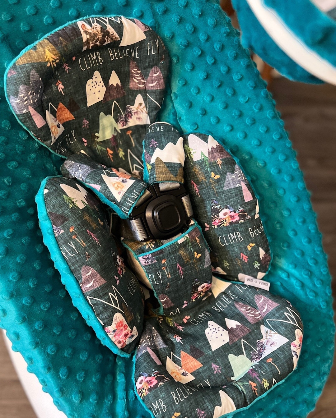 Mamaroo Seat Cover, Swing Infant Insert and Toy Accessories, Teal Dream ...