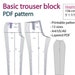 Basic Trouser Block for Women Custom Measurements made to Order ...