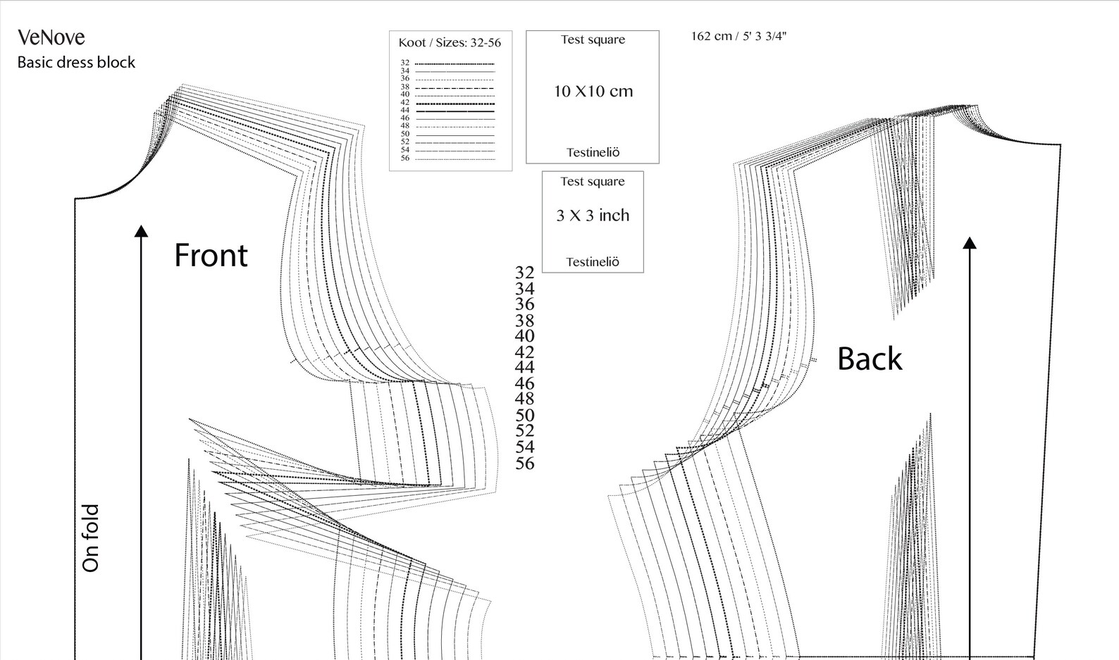 Basic Dress Block & Sleeve13 Sizes PDF Pattern Different - Etsy