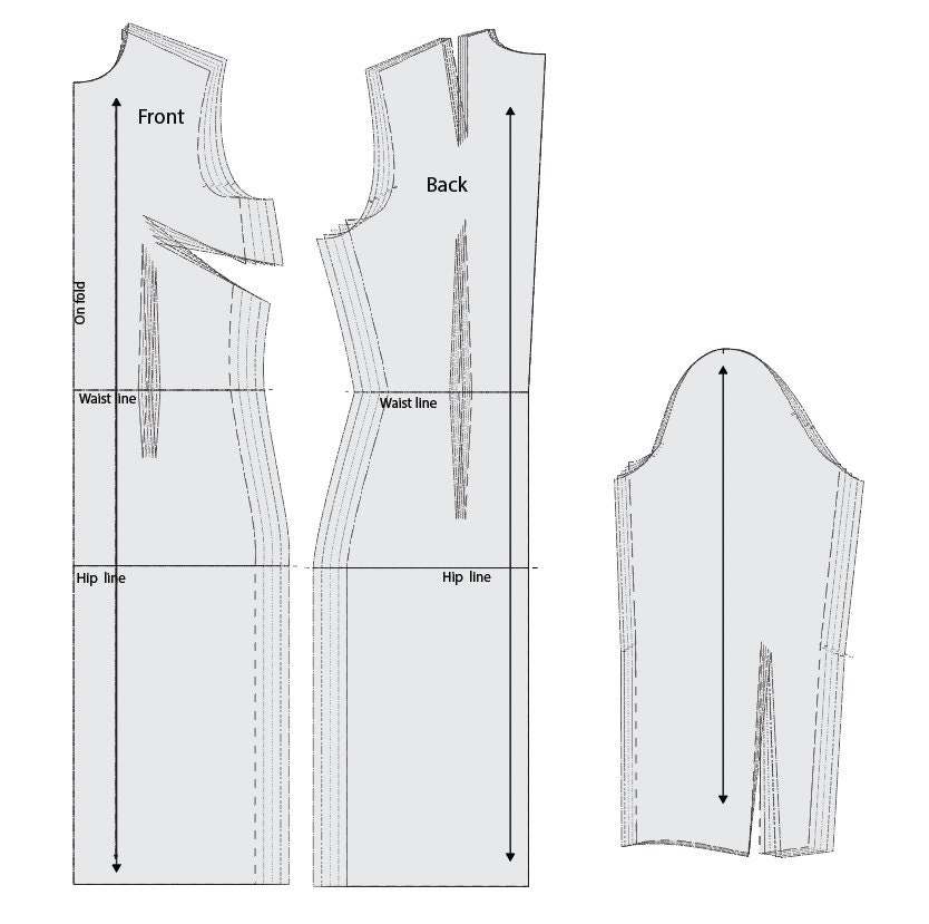 Basic Dress Block & Sleevecustom Measurementsmade to Orderprintable PDF ...