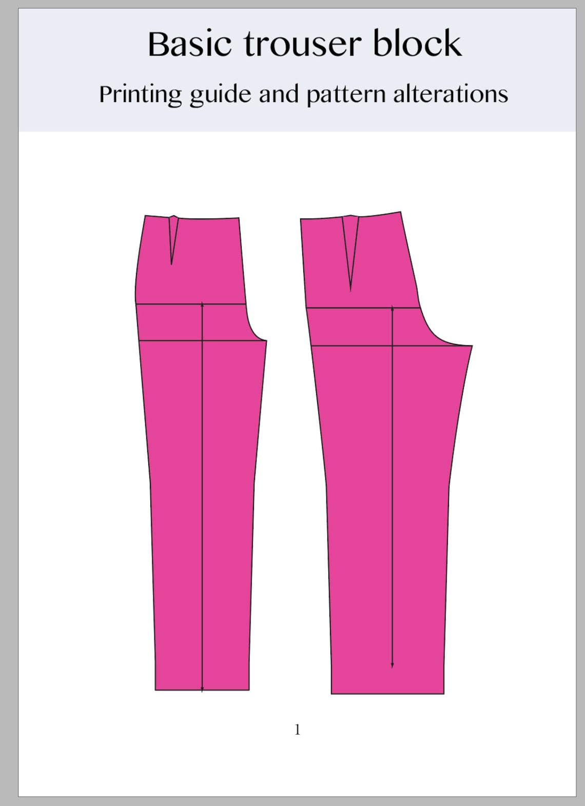 Basic Trouser Block for Women | Custom Measurements |made to Order ...
