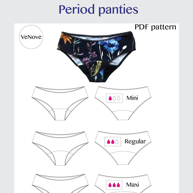 Venove Leakproof Period Panties PDF Sewing Pattern - Etsy