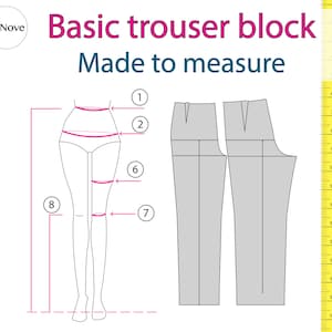 Basic Trouser Block for Women Custom Measurements made to - Etsy