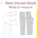 Basic Trouser Block for Women | Custom Measurements |made to Order ...