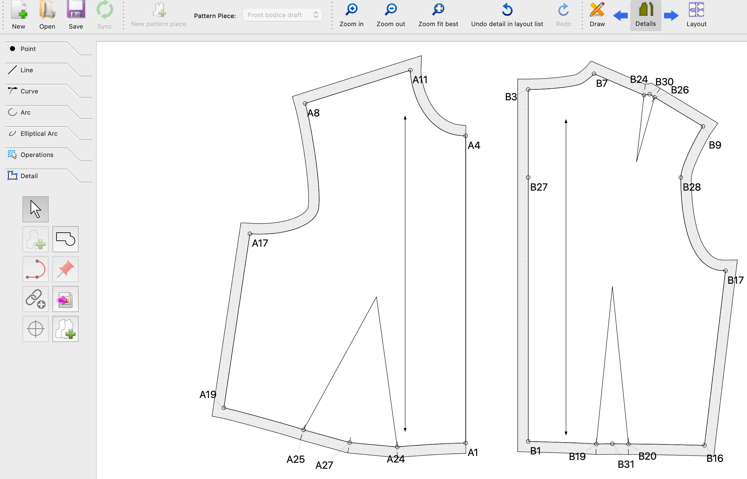 Bodice Draft in Valentina | Digital Sewing Pattern |pattern File and ...