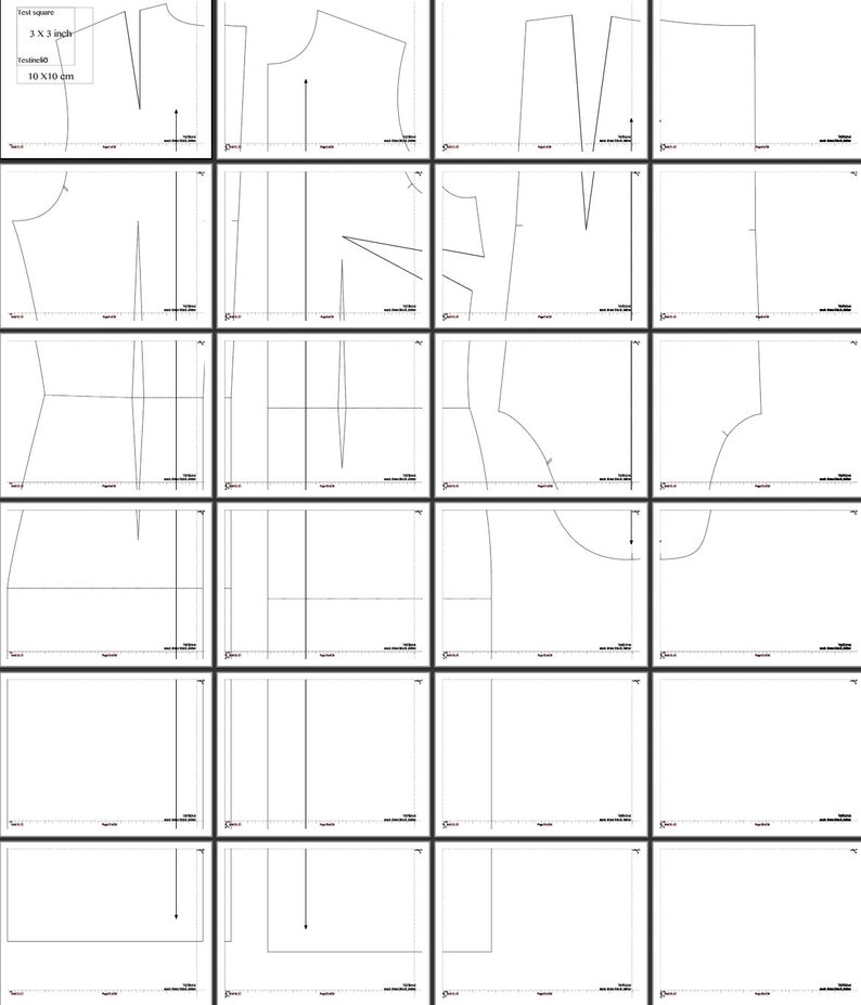 Basic Dress Block & Sleeve|13 Sizes| PDF | + Adobe Illustrator Version ...