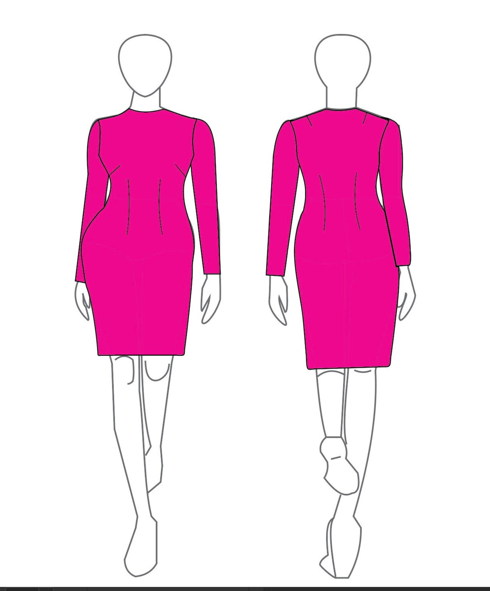 Basic Dress Block & Sleeve13 Sizes PDF Pattern Different - Etsy