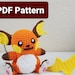 Crochet Raichu PDF Pattern - Etsy