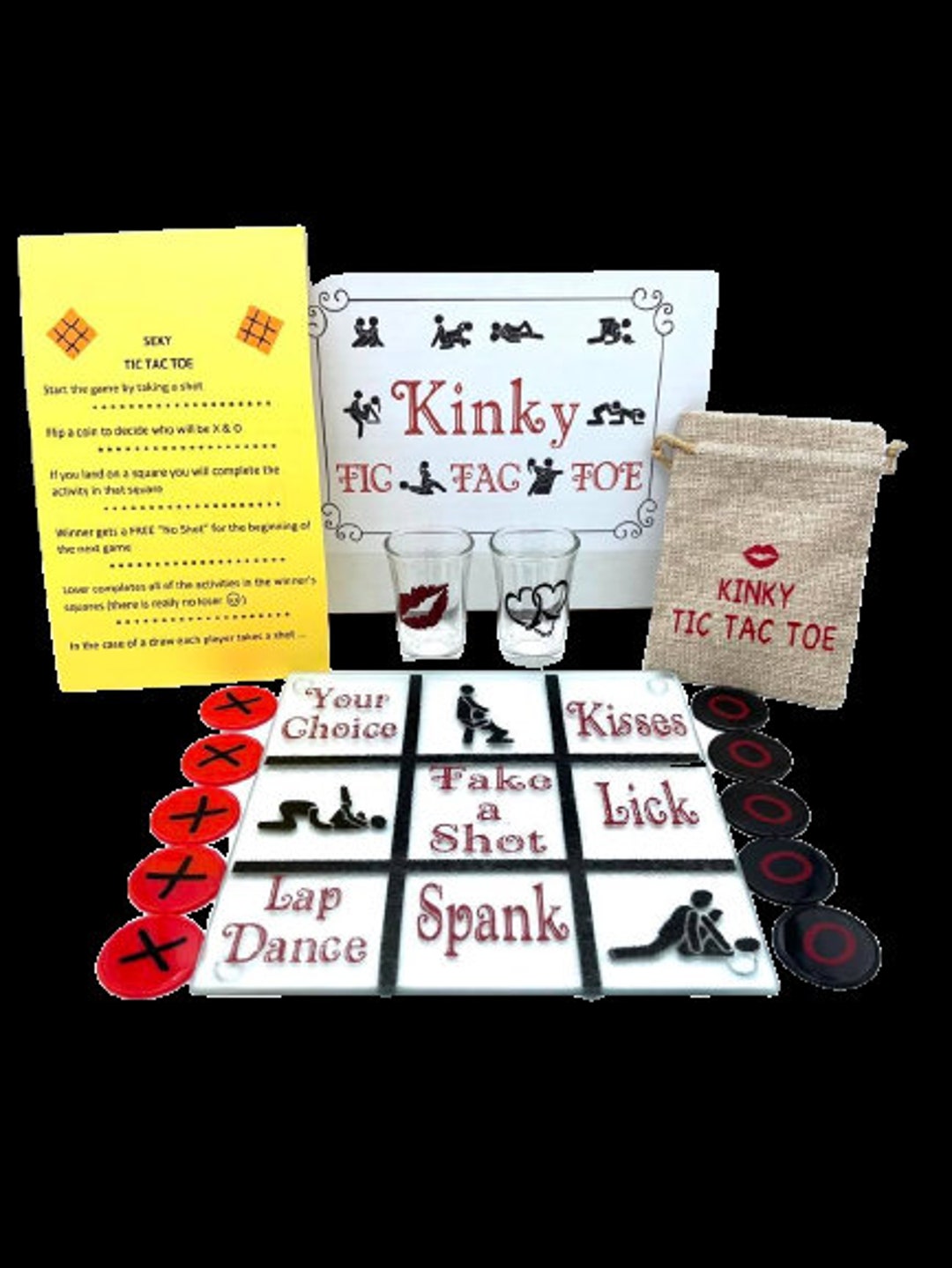 Kinky / Sexy Tic Tac Toe - Adult Game - Can Be Used as a Fun Cutting ...