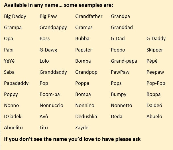 Dad Grandpa Uncle... With Names in the Middle 20 Oz Tumbler - Etsy