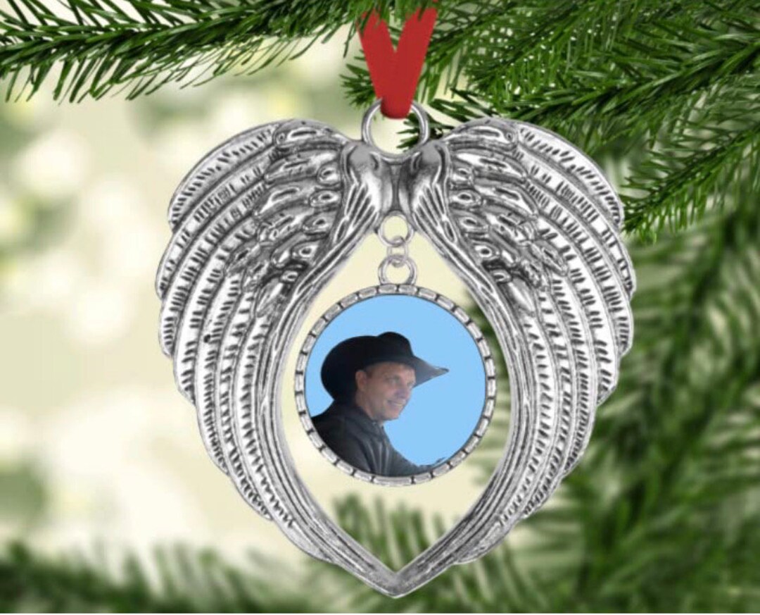Memorial, Commemorative Angel Wings Ornament Personalized With Your ...