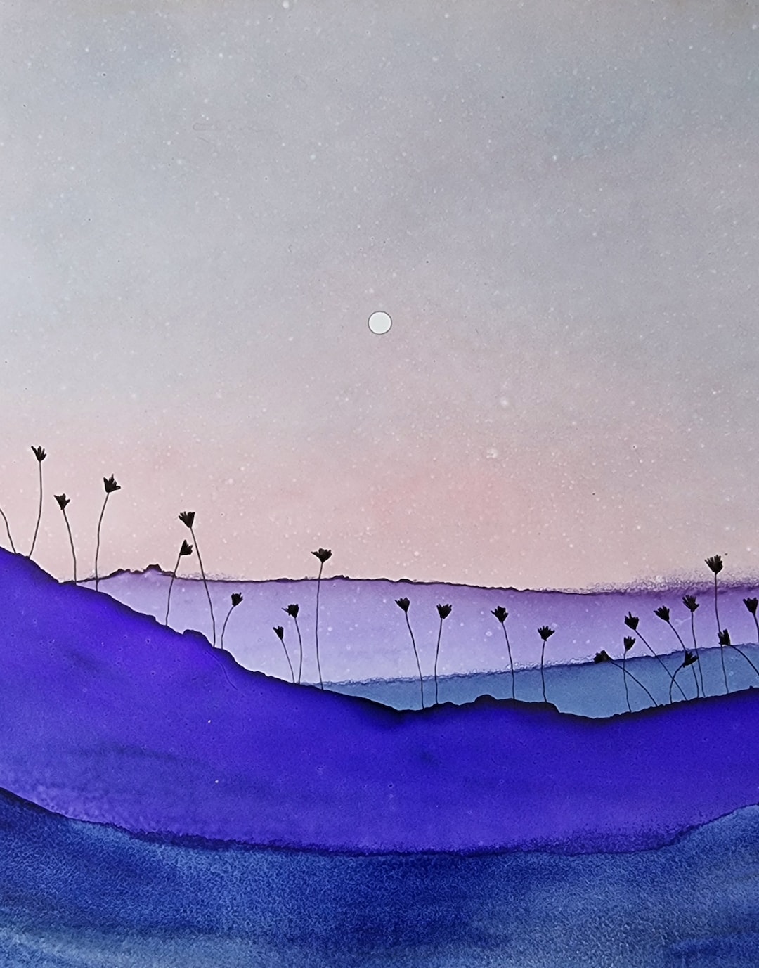 Moonlight, Original Painting, Original Art, Alcohol Ink Art, Sowcial ...