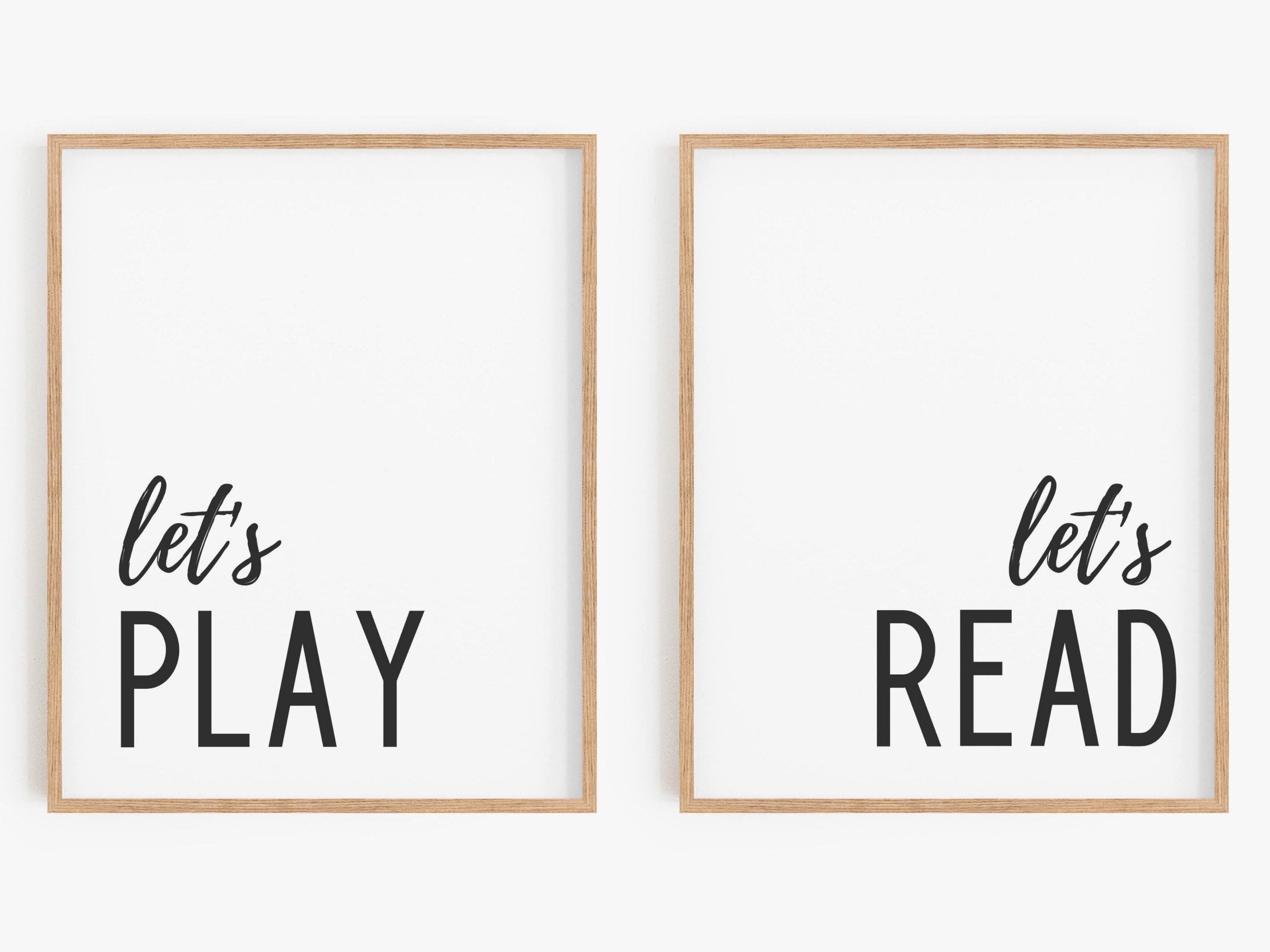 Prints Digital Prints Reading Corner Poster Playroom Wall Art Set of 2 ...