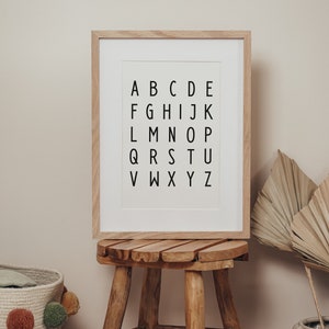 Minimalist Alphabet Poster, Educational Poster, Montessori Printable ...