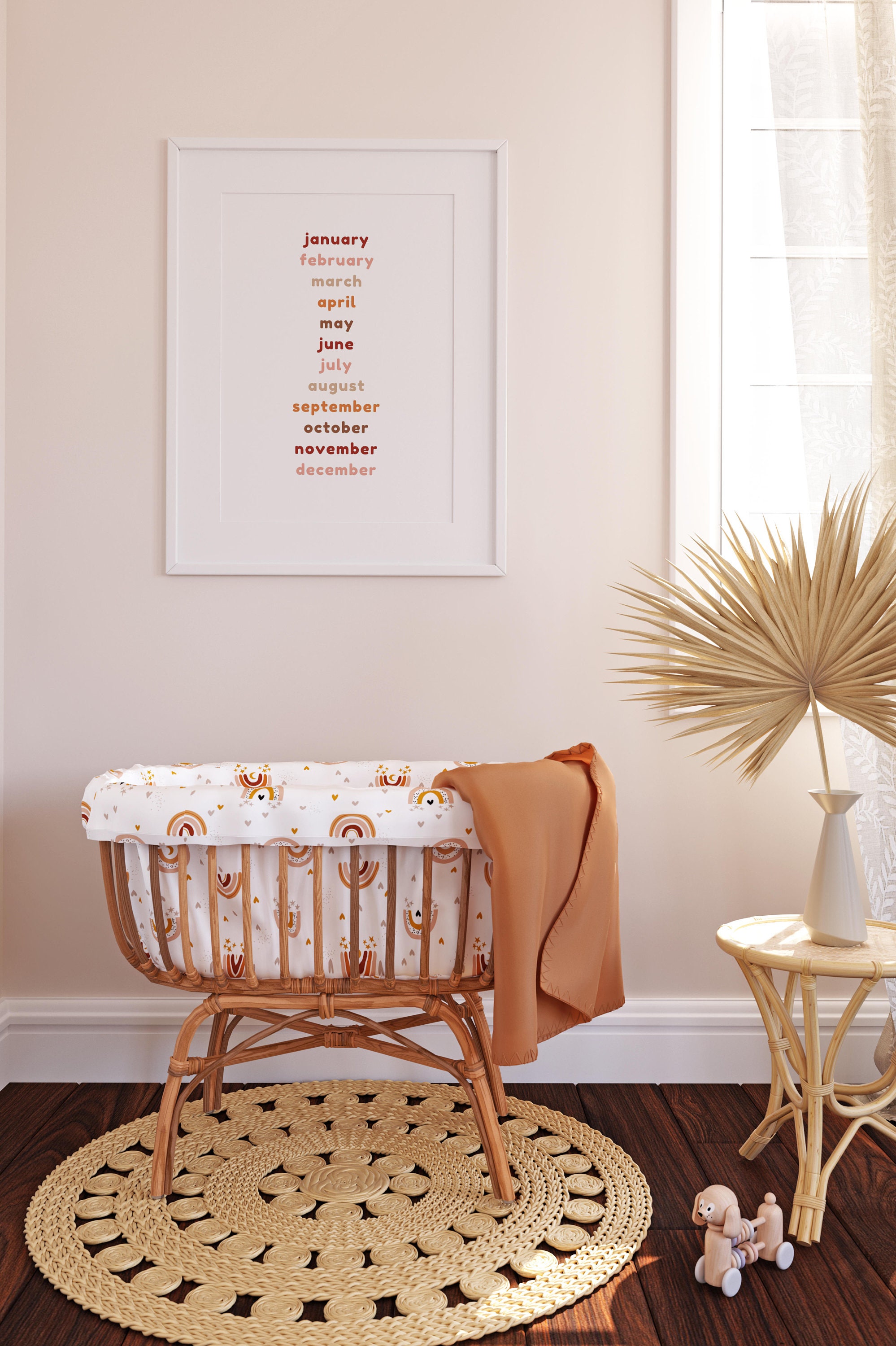 Boho Months of the Year Poster Terracotta Months of the Year - Etsy