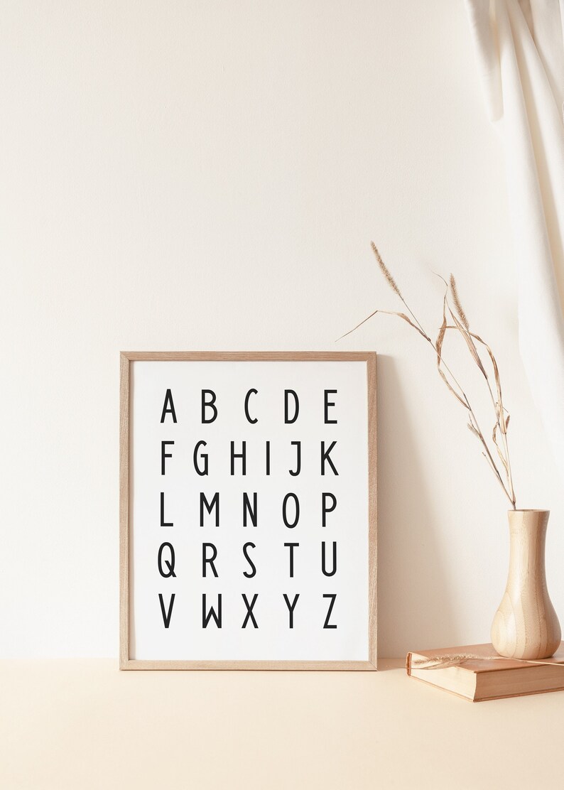 Minimalist Alphabet Poster Educational Poster Montessori | Etsy