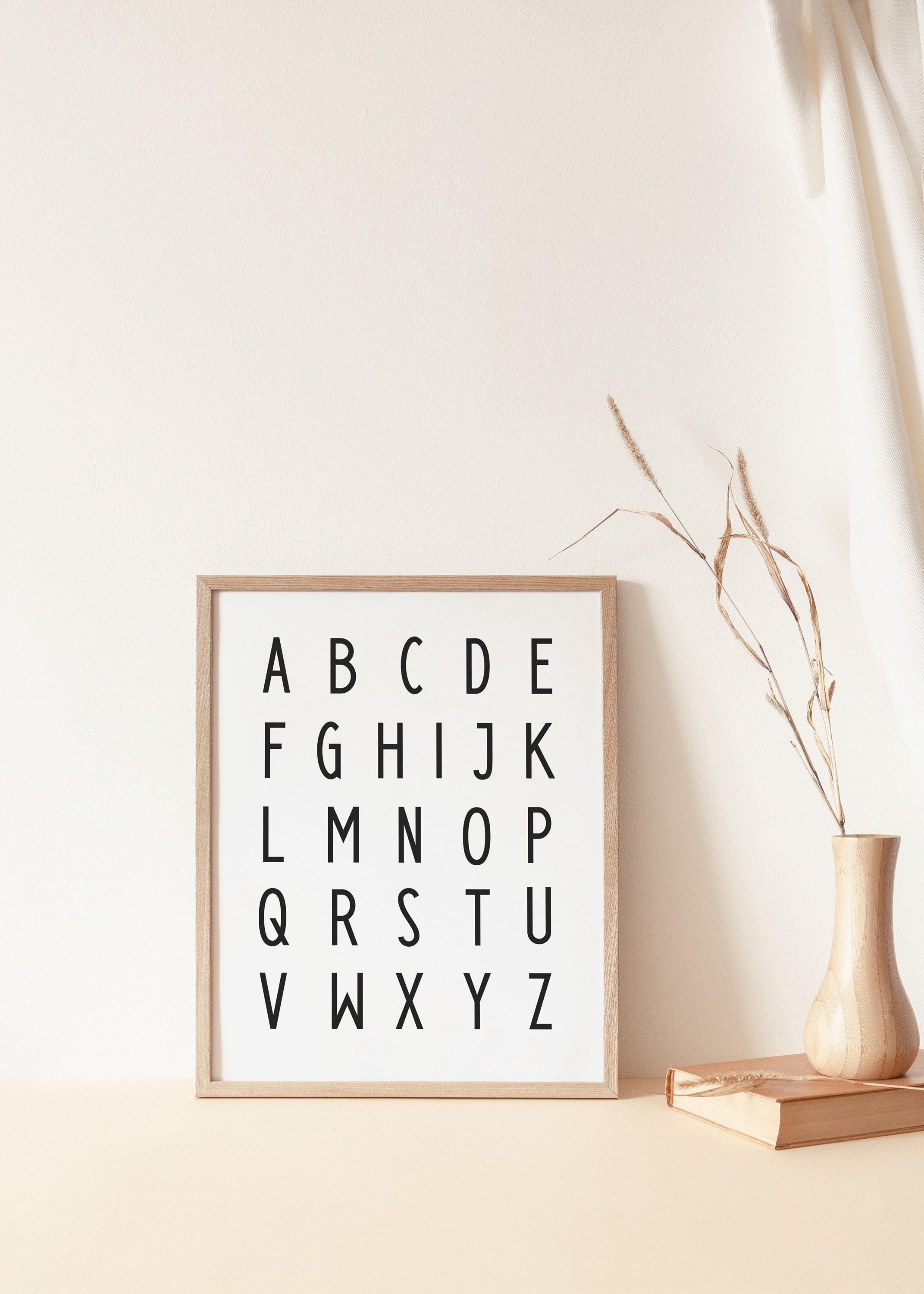 Minimalist Alphabet Poster, Educational Poster, Montessori Printable ...