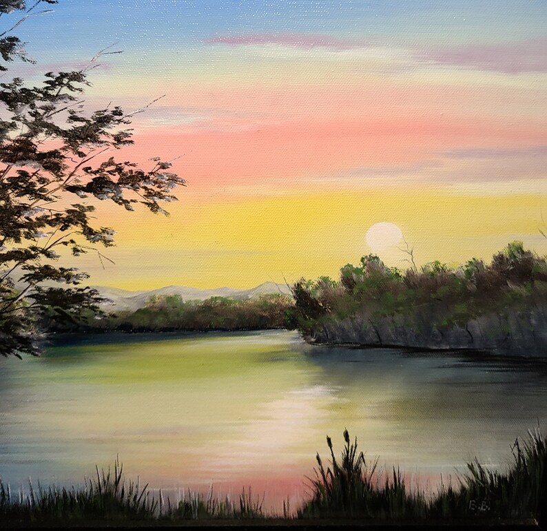 Sunset Pond - Etsy