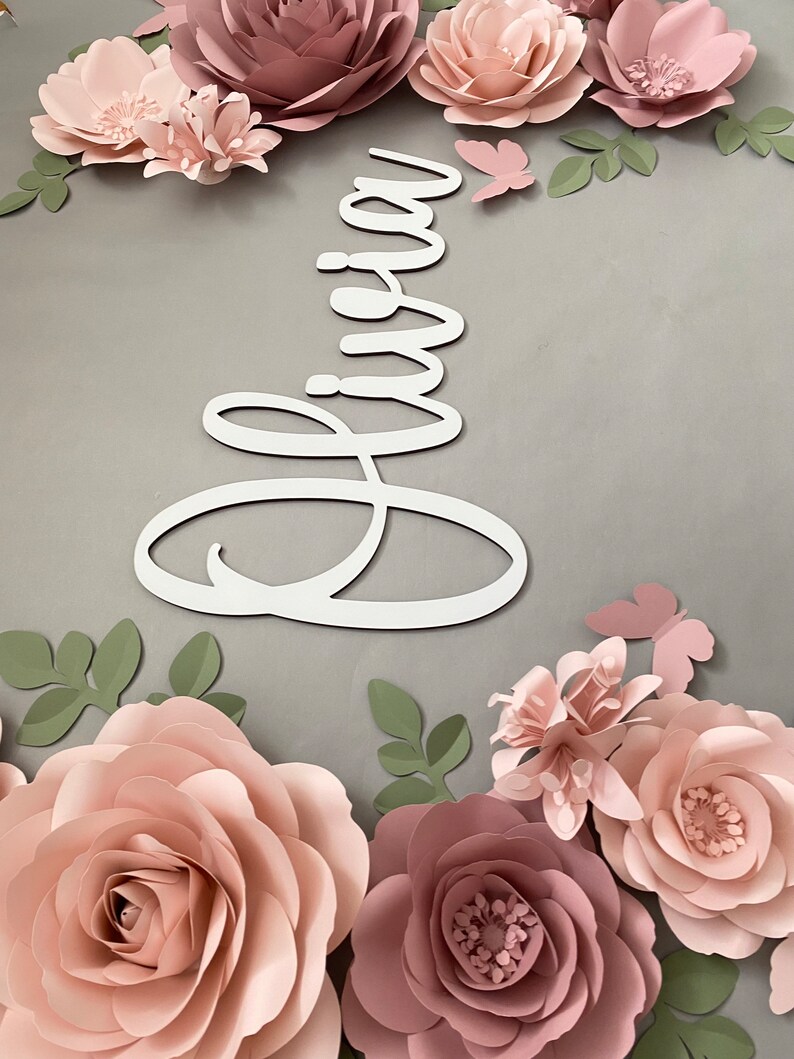 Dusty Rose Paper Flower Set Dusty Rose Nursery Flowers - Etsy Canada