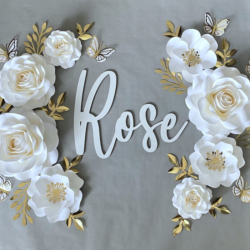 Paper Flowers Wall Decor - Etsy