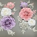 Purple Paper Flowers Paper Flower Wall Decor Purple Nursery - Etsy