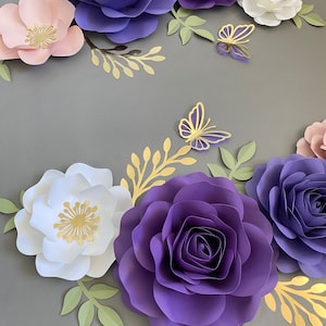 Purple Paper Flowers | Purple Nursery Flowers | Purple Nursery Paper ...