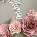 Dusty Rose Paper Flower Set Dusty Rose Nursery Flowers Nursery Paper ...