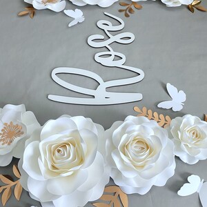 Elegant Rose Gold Paper Flower Set for Nursery Decor | Dusty Rose Wall ...