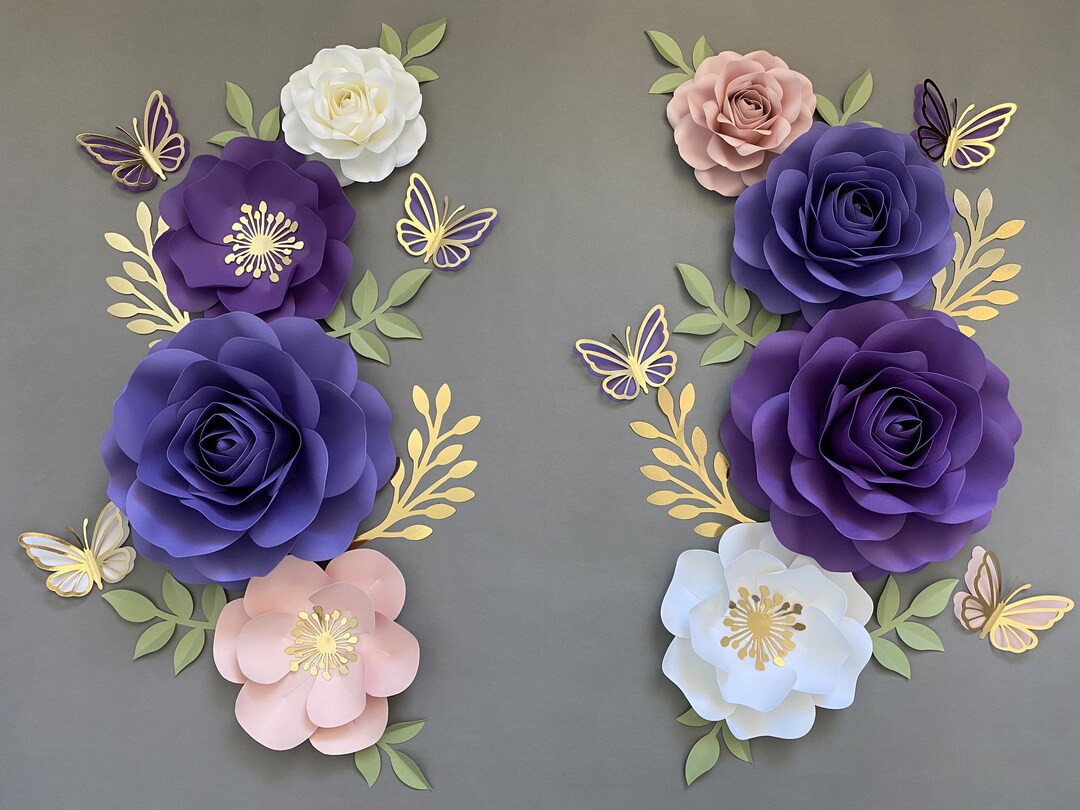 Purple Paper Flowers | Purple Nursery Flowers | Purple Nursery Paper ...