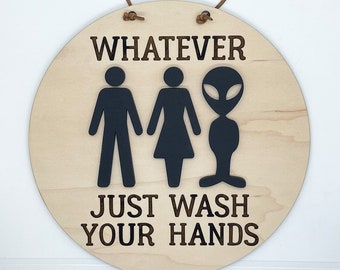 Alien Bathroom Sign - Etsy