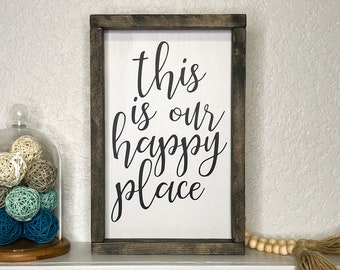 Happy Place Sign | Etsy