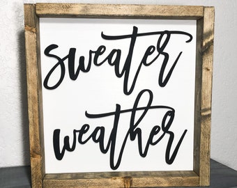 Sweater Weather Sign | Etsy