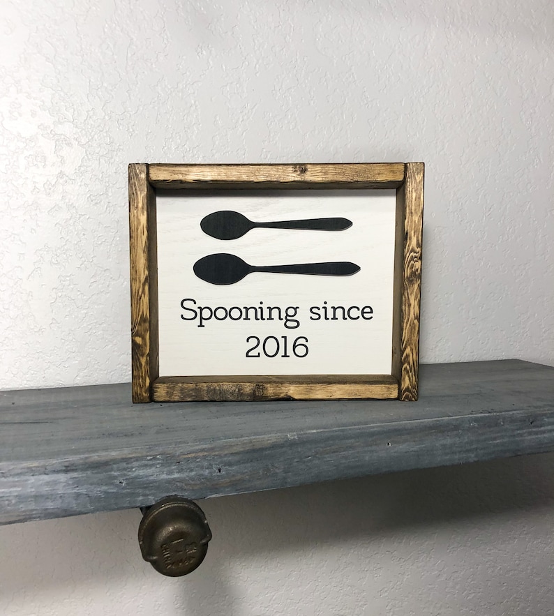 Spooning Since / Couples Sign / Anniversary Gift - Etsy